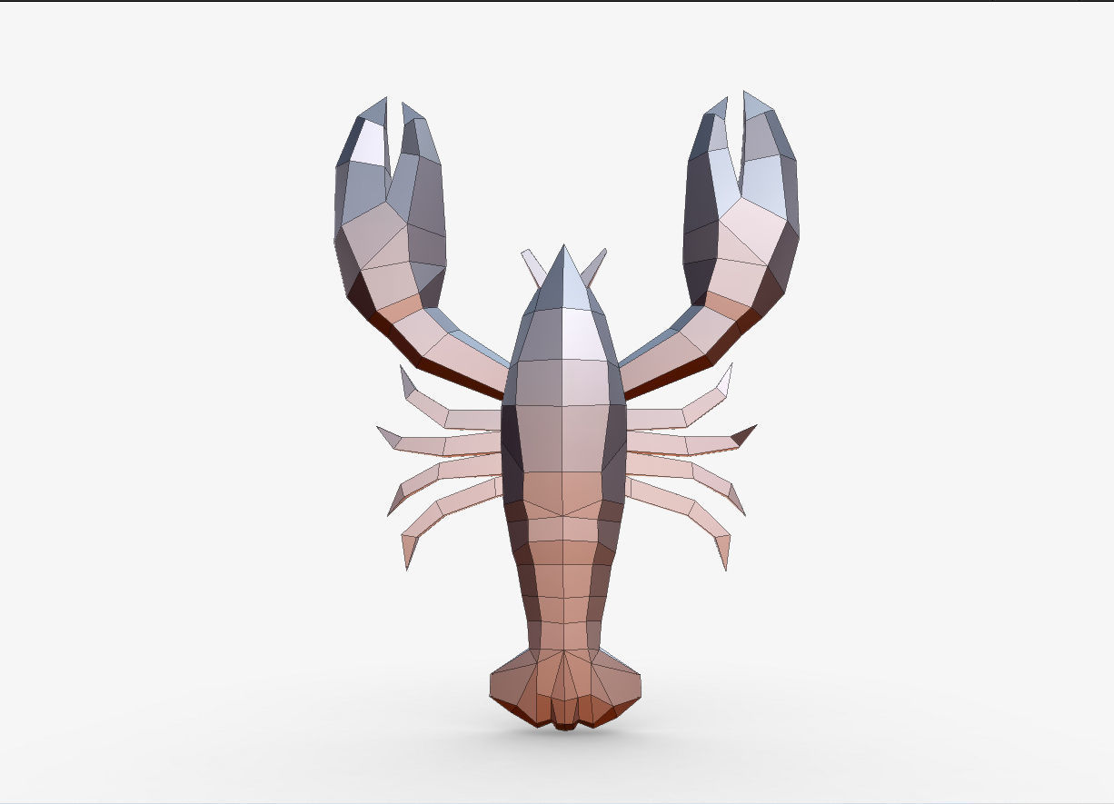 crayfish crawfish low poly Procambarusclarkii shrimp 3D model | CGTrader