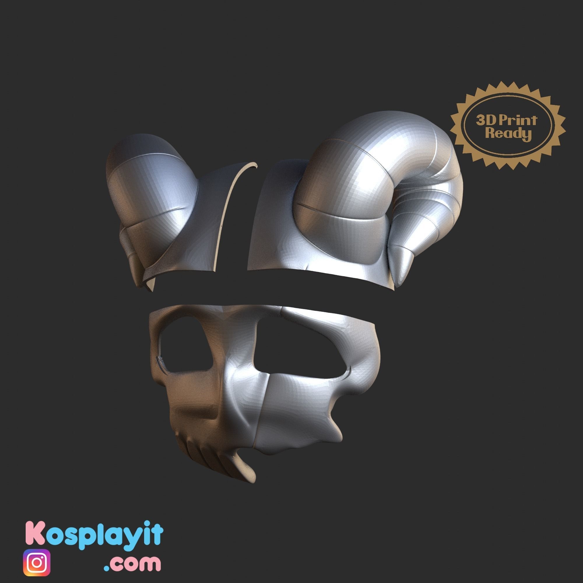 Nelliel Adult Mask 3D Model - Nelliel Cosplay 3D model 3D printable ...