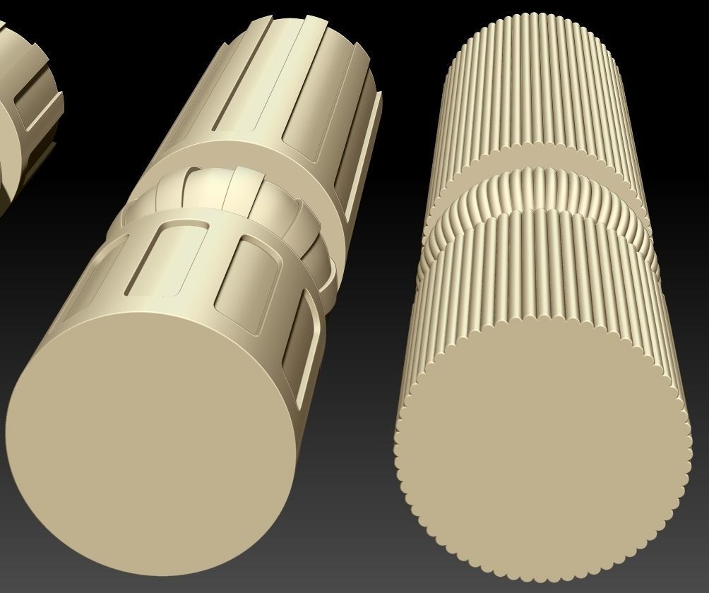 Striped line pillars 3D model 3D printable | CGTrader