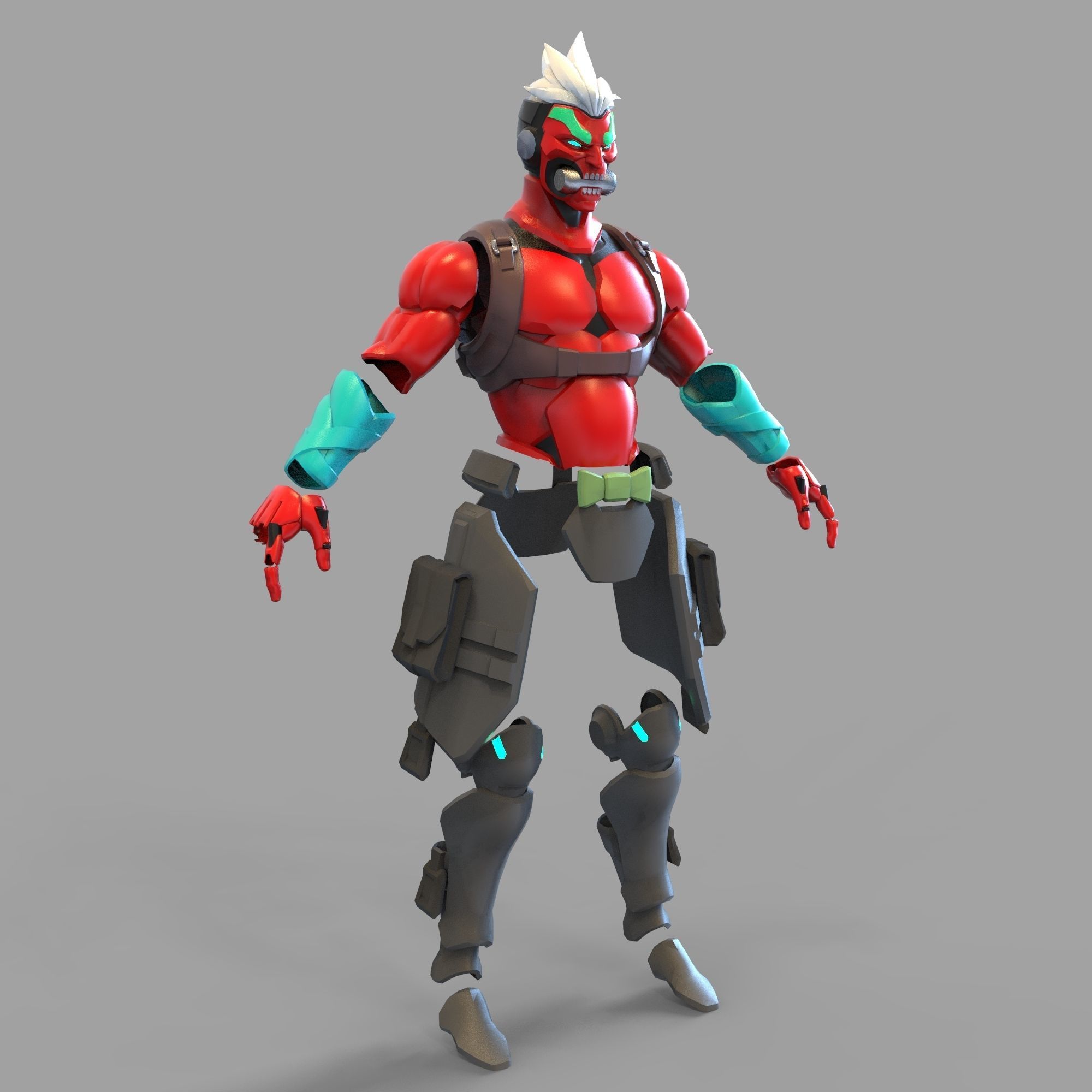 Genji Cyber Demon Overwatch 2 Wearable Armor with 4 Masks 3D model 3D ...