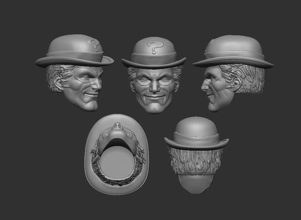 The Riddler - Headsculpt for Action Figure 3D model 3D printable | CGTrader