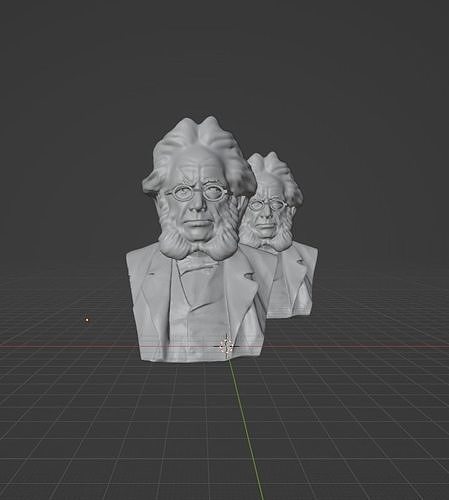Henrik Ibsen 3D model 3D printable | CGTrader