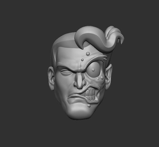Two Face Animated Style - Headsculpt for Action Figures 3D model 3D ...