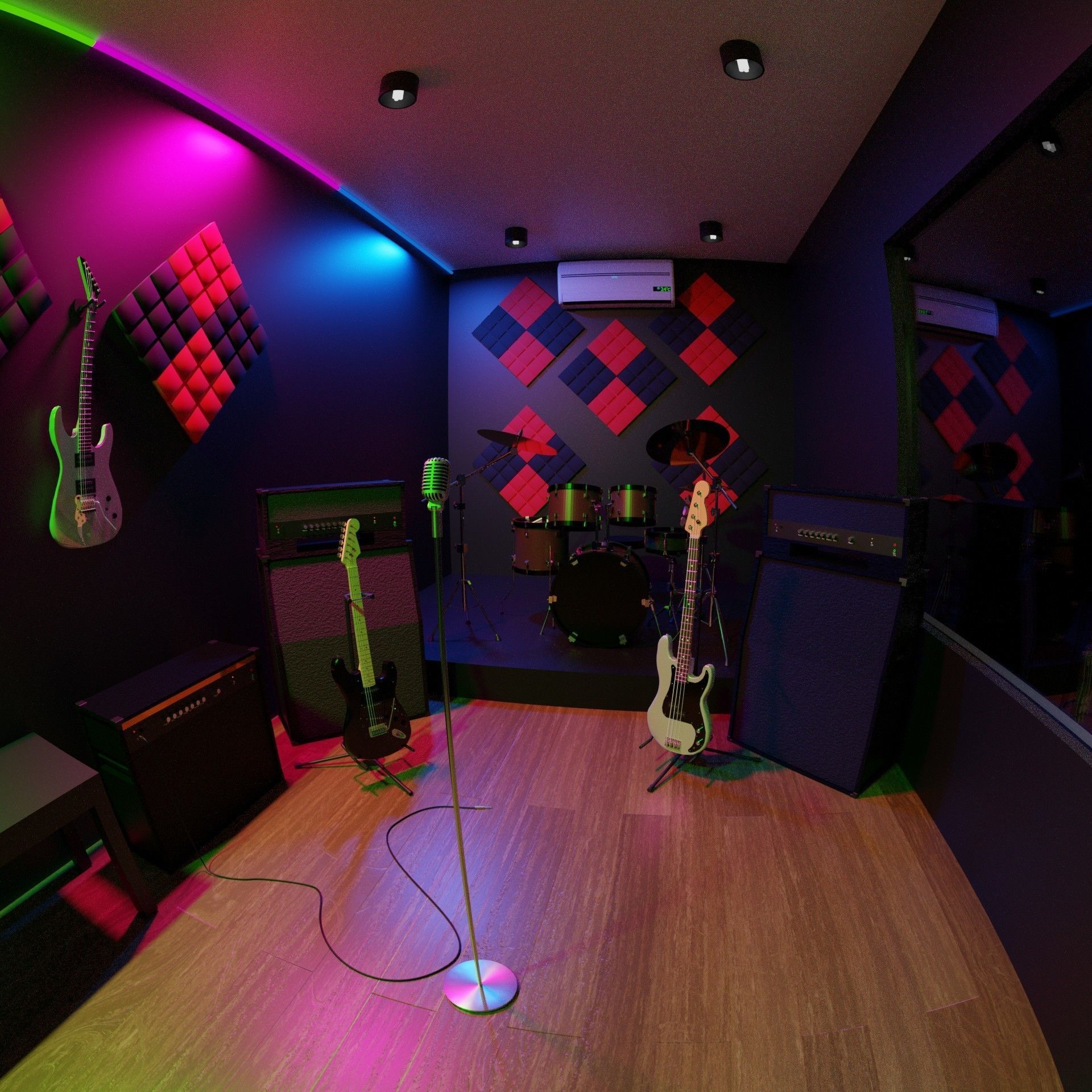 Jamming studio 3D model | CGTrader