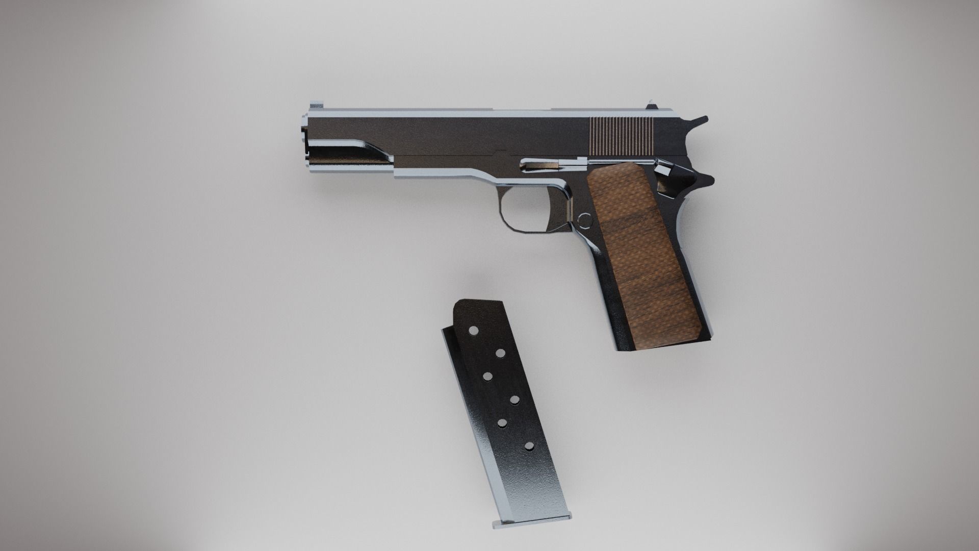 3D model Colt M1911 Pistol Game ready lowpoly VR / AR / low-poly | CGTrader