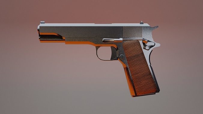 3D model Colt M1911 Pistol Game ready lowpoly VR / AR / low-poly | CGTrader