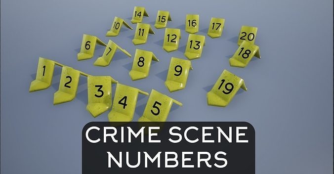 3D model Crime Scene Evidence Number Plastics VR / AR / low-poly | CGTrader