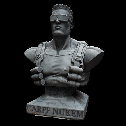 Duke Nukem Forever Collectable Bust - 3D Scan free VR / AR / low-poly ...