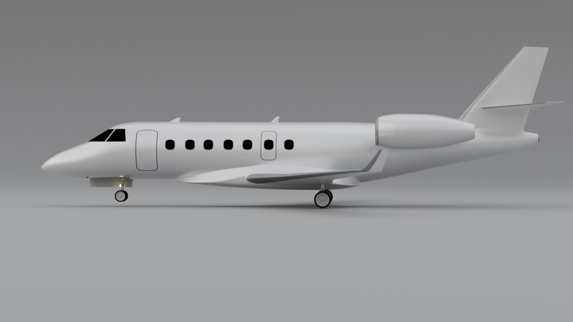 Bussines Jet 3d model by Nikdox free VR / AR / low-poly 3D model ...