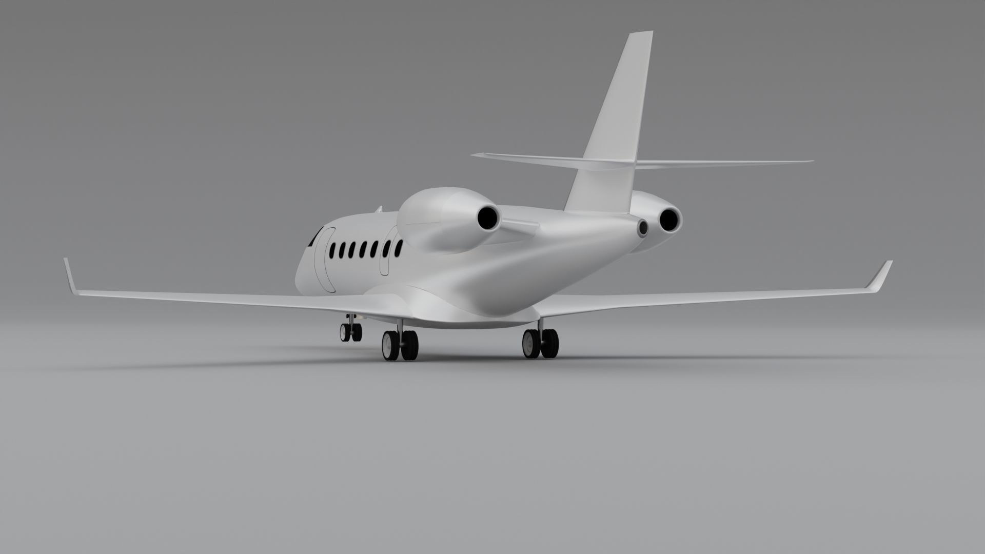 Bussines Jet 3d model by Nikdox free VR / AR / low-poly 3D model ...