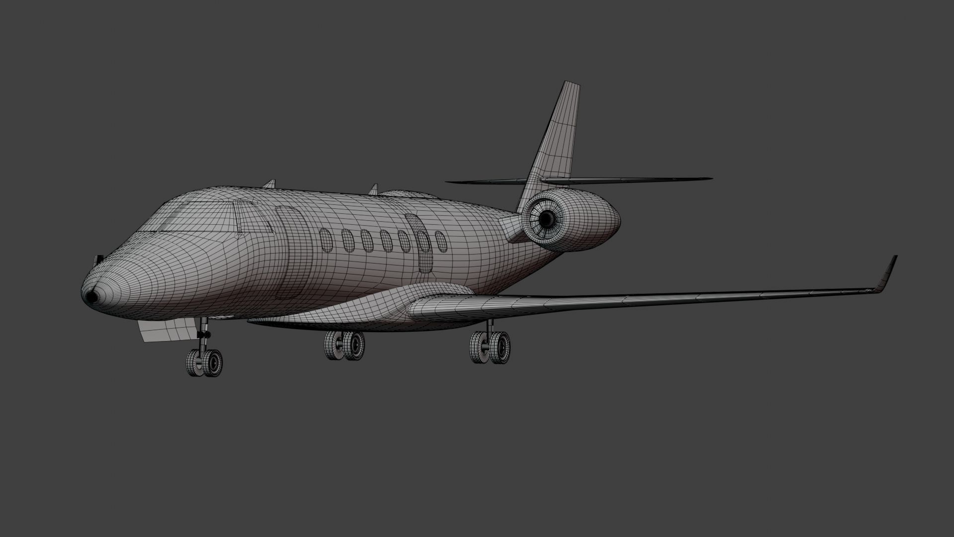 Bussines Jet 3d model by Nikdox free VR / AR / low-poly 3D model ...