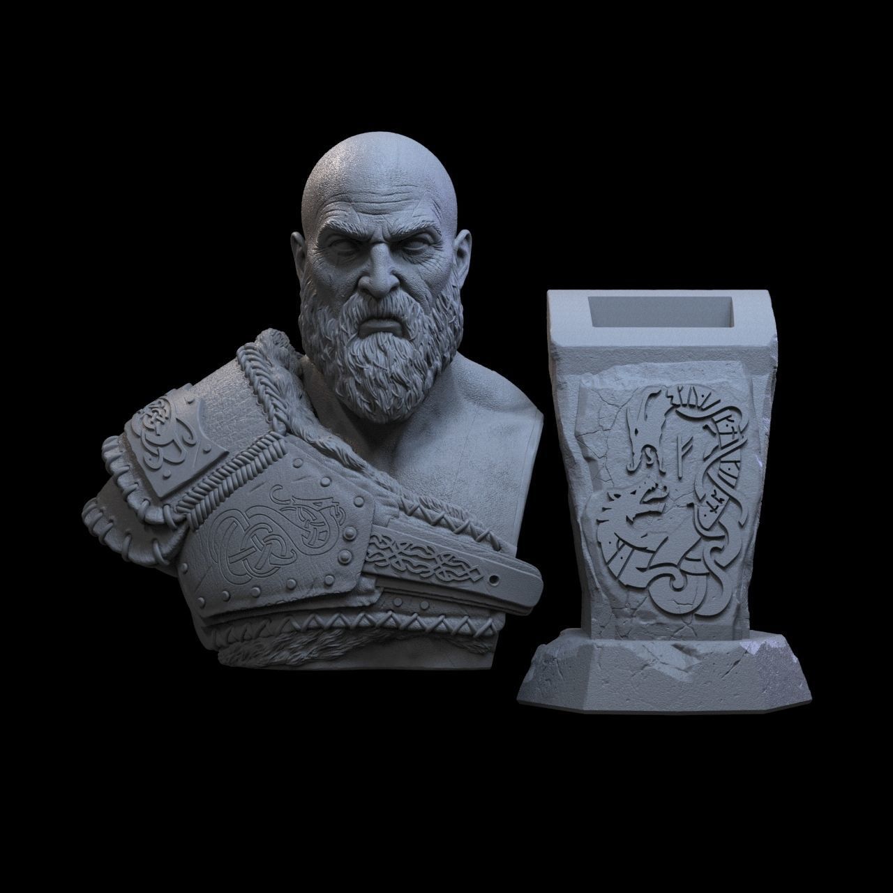 KRATOS - GOW RAGNAROK 3D model 3D printable | CGTrader