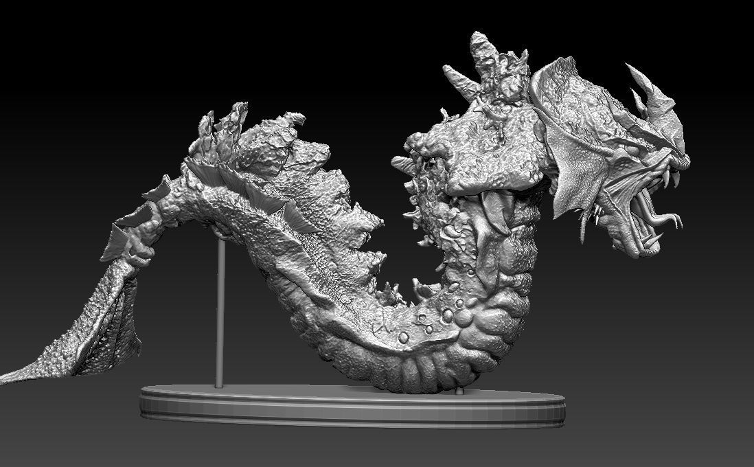 Gyarados Pokemon Fanart 3d Model 3d Printable Cgtrader