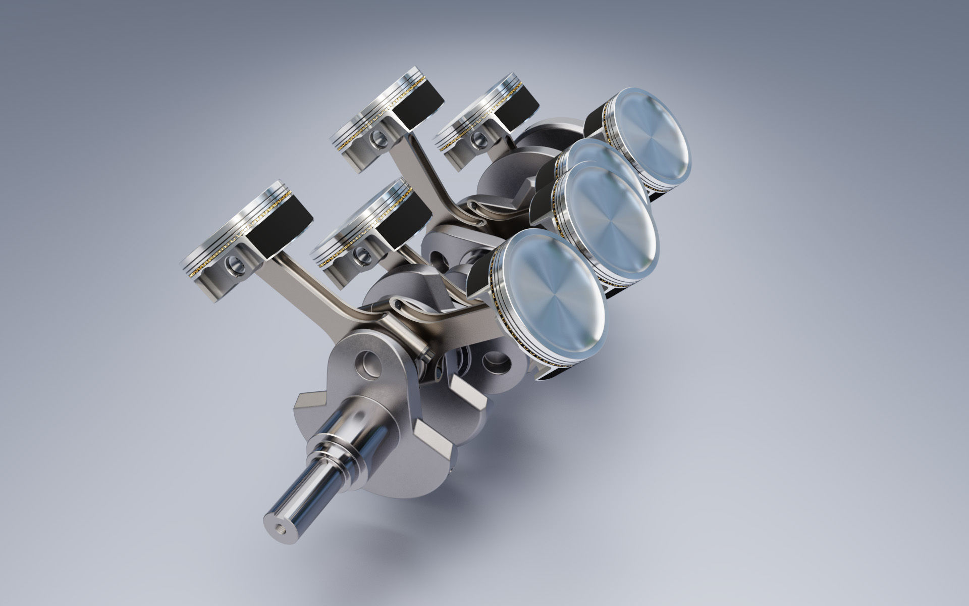 Animated V8 Engine 3D model animated rigged | CGTrader