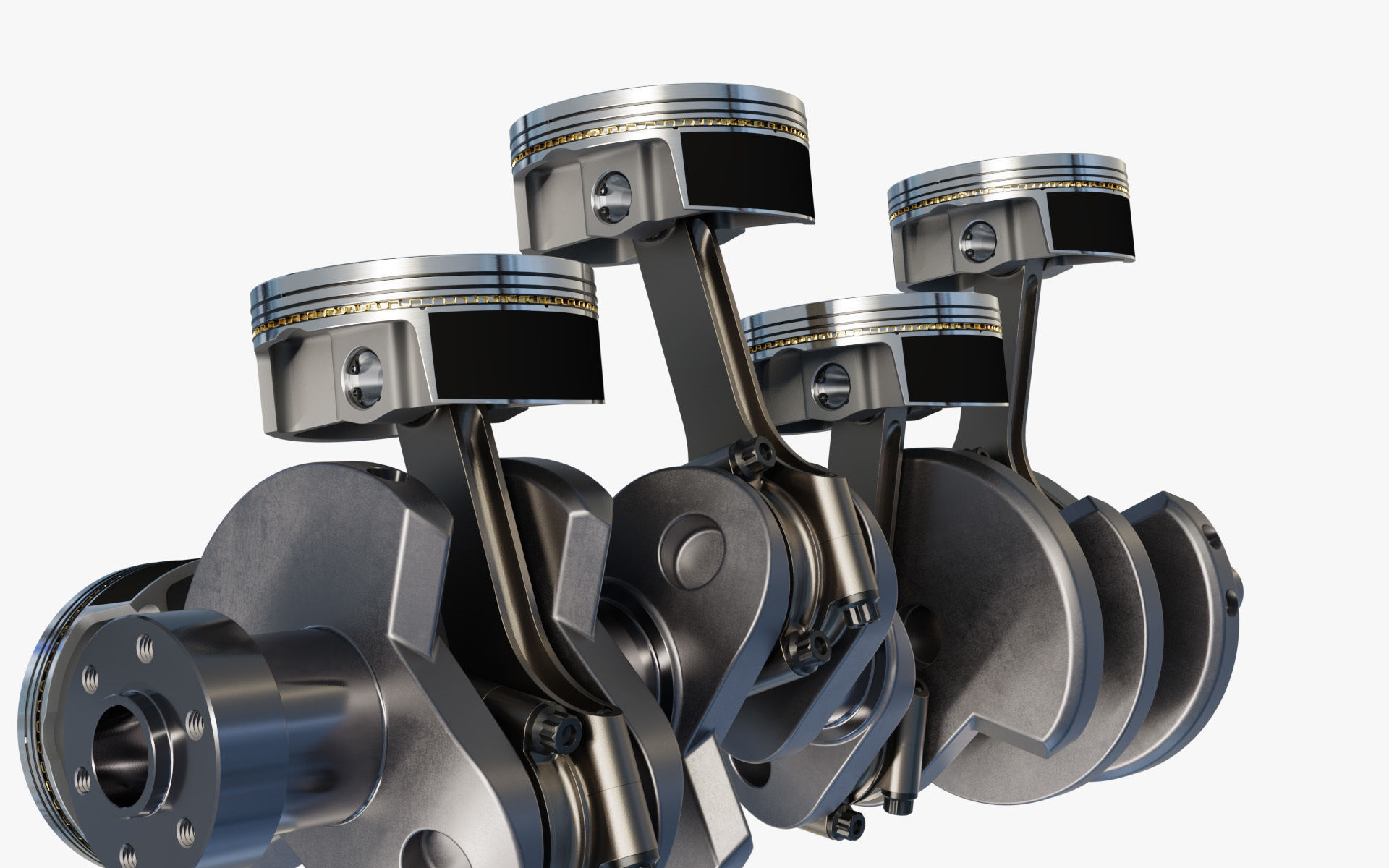 Animated V8 Engine 3D model animated rigged | CGTrader