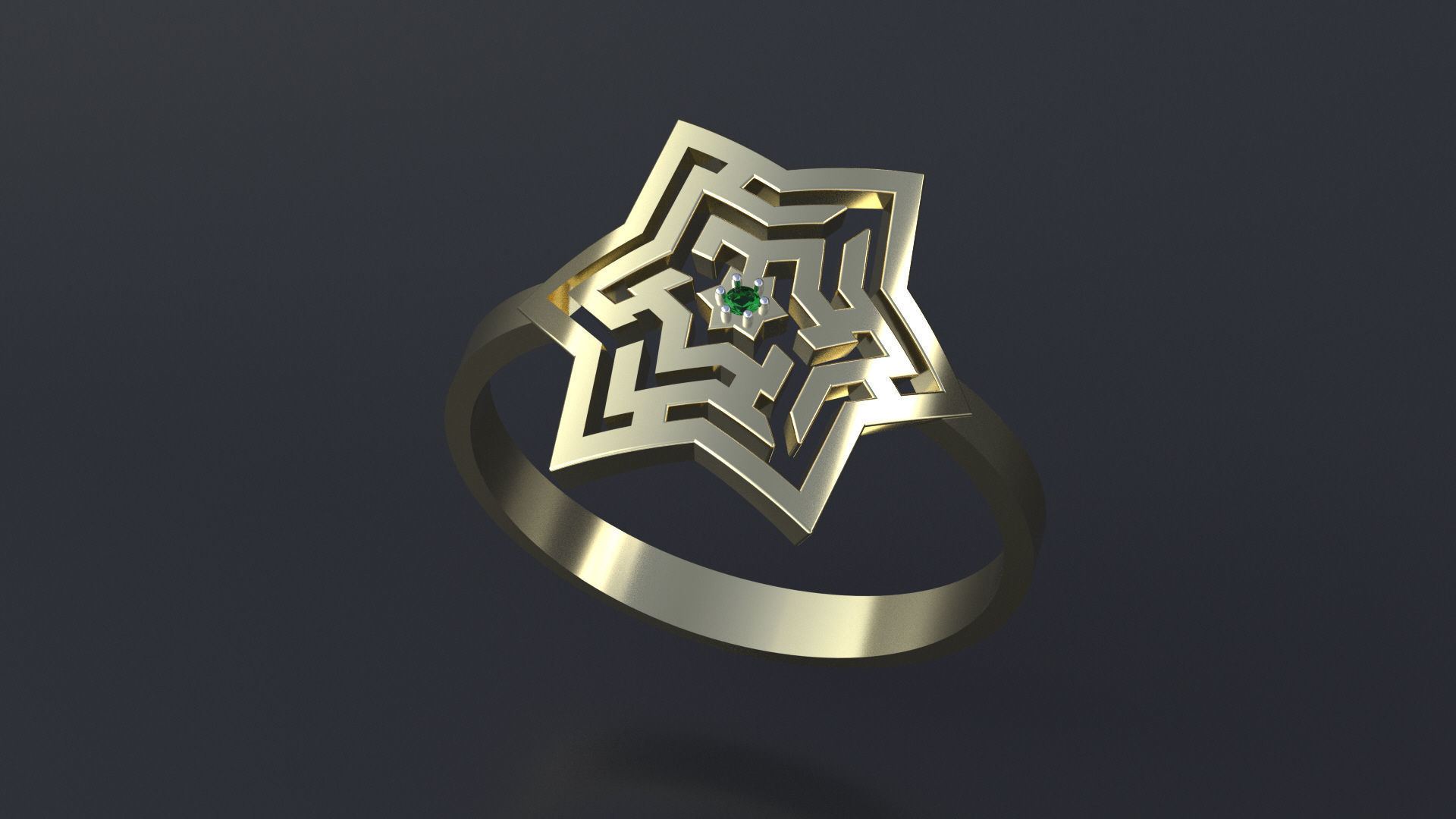 Star maze ring for CNC or 3D model 3D printable | CGTrader