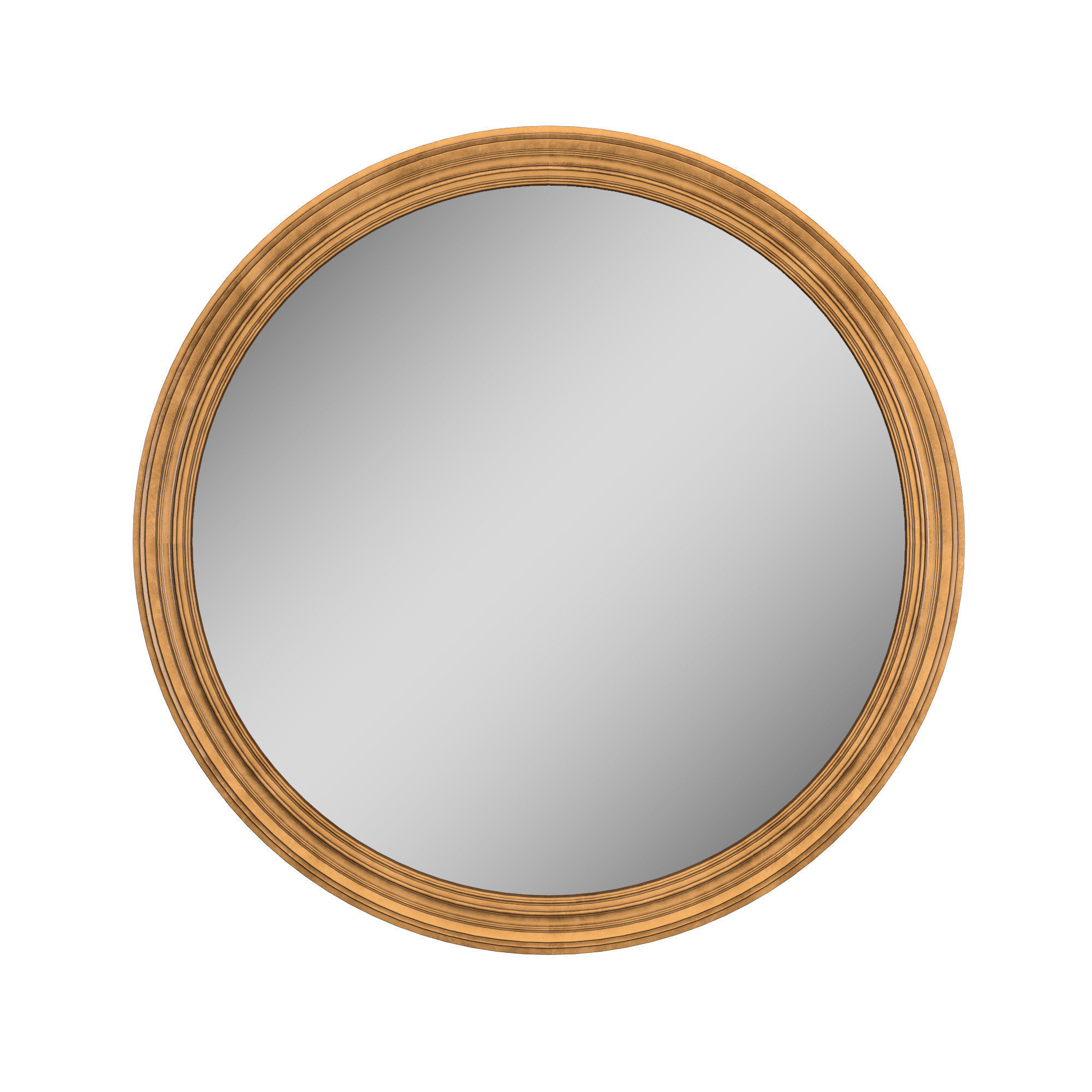 BAROQUE GILT ANTIQUED GLASS ROUND MIRROR 3D model | CGTrader