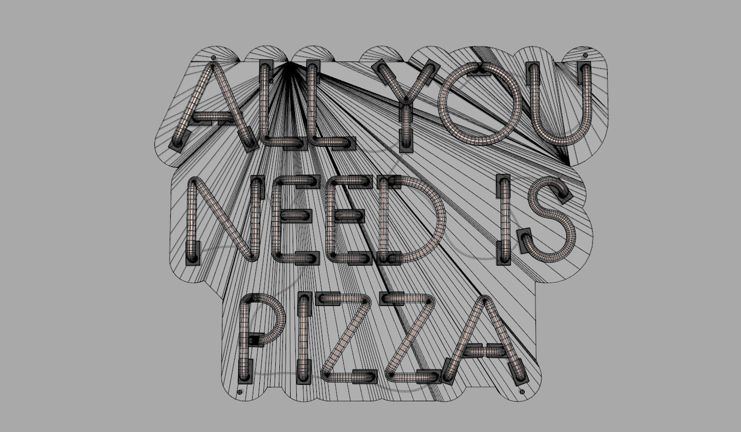All You Need is Pizza - Neon Sign 3D model | CGTrader