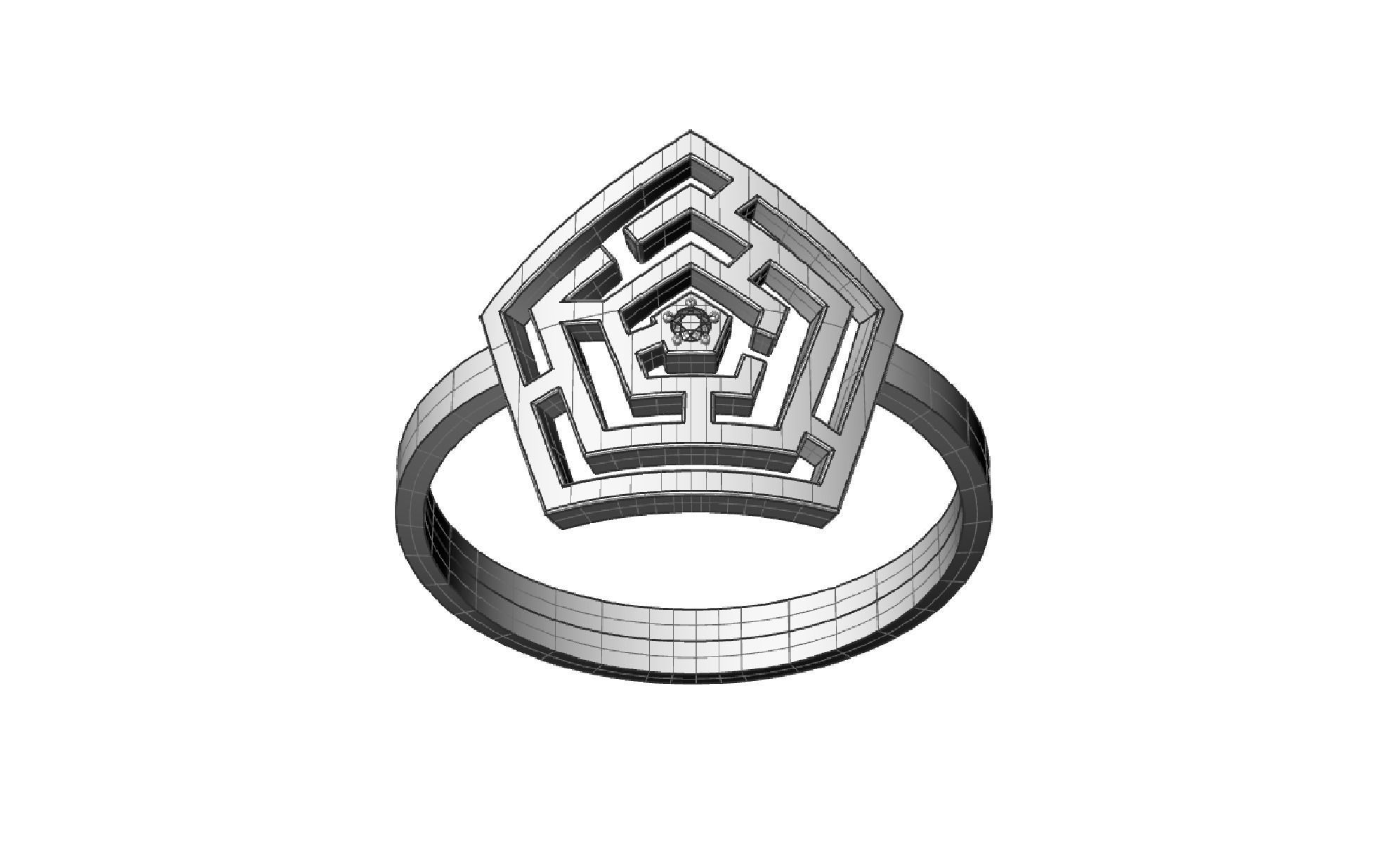 Ring maze for CNC or 3D print model 3D model 3D printable | CGTrader
