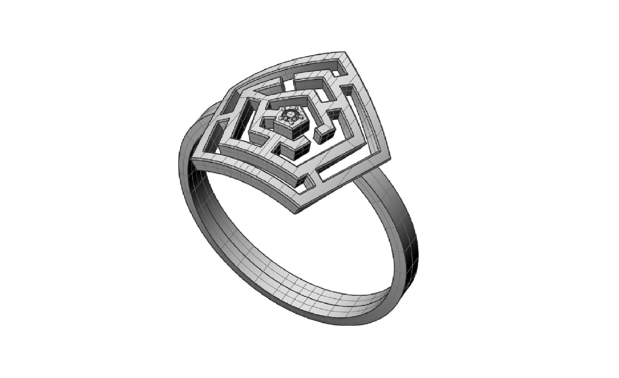 Ring maze for CNC or 3D print model 3D model 3D printable | CGTrader