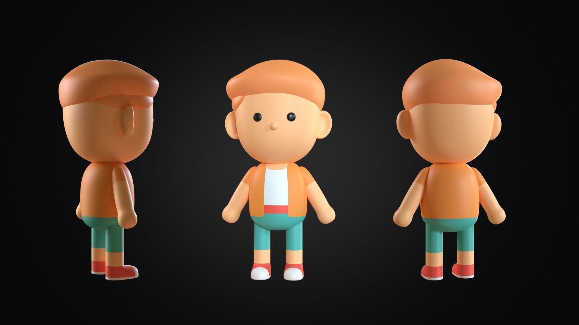 CARTOON CHARACTERS PACK 3D model animated rigged | CGTrader
