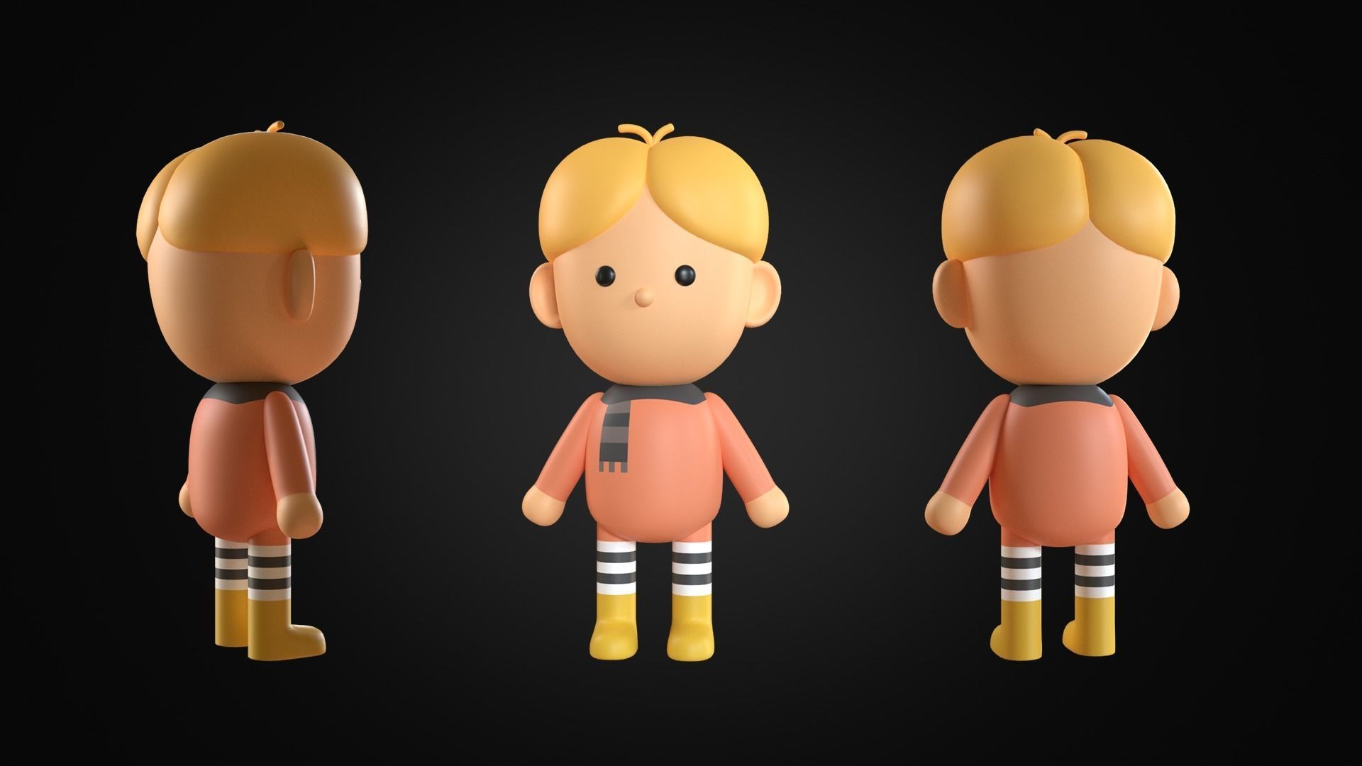CARTOON CHARACTERS PACK 3D model animated rigged | CGTrader