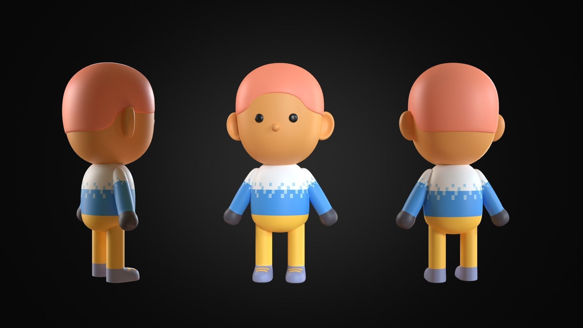 CARTOON CHARACTERS PACK 3D model animated rigged | CGTrader