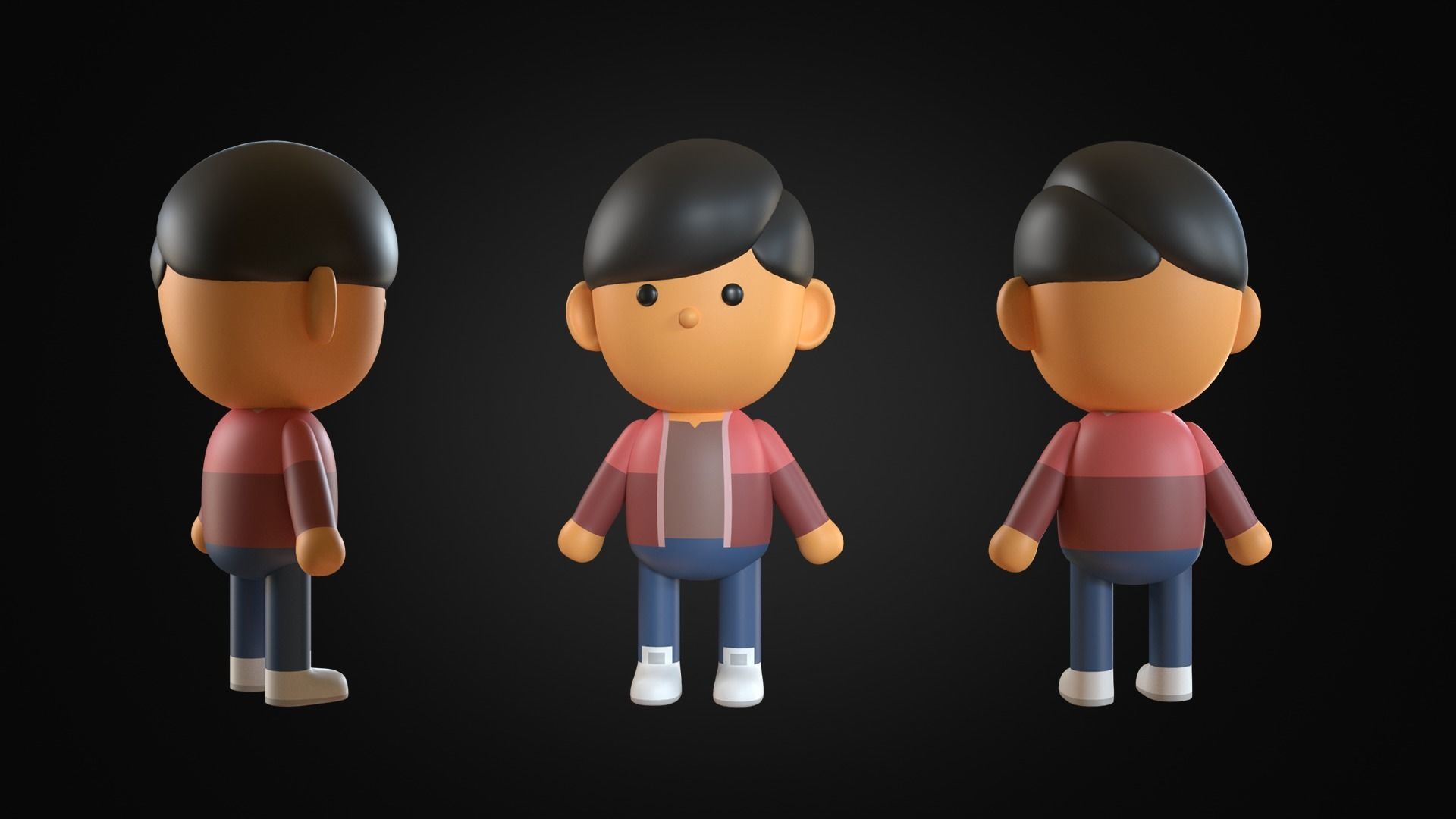 CARTOON CHARACTERS PACK 3D model animated rigged | CGTrader