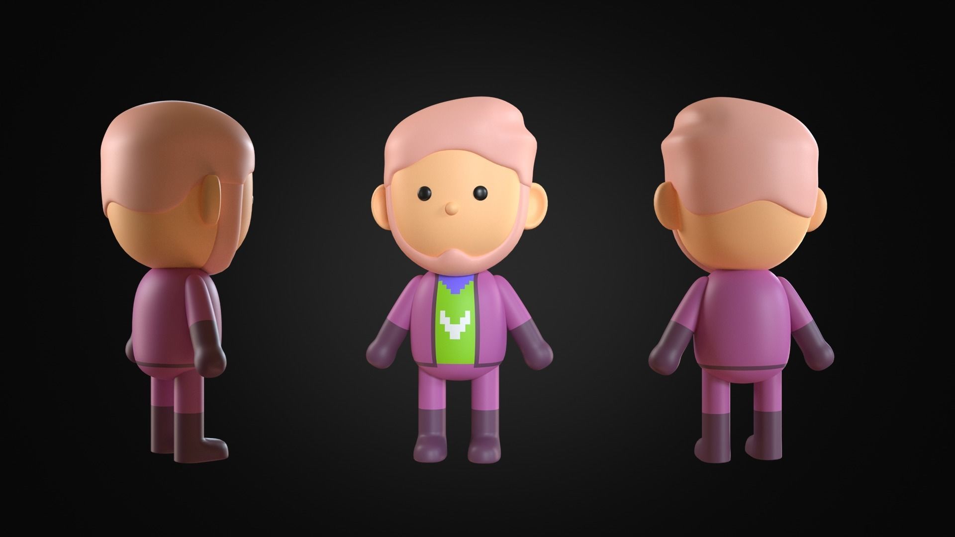 CARTOON CHARACTERS PACK 3D model animated rigged | CGTrader