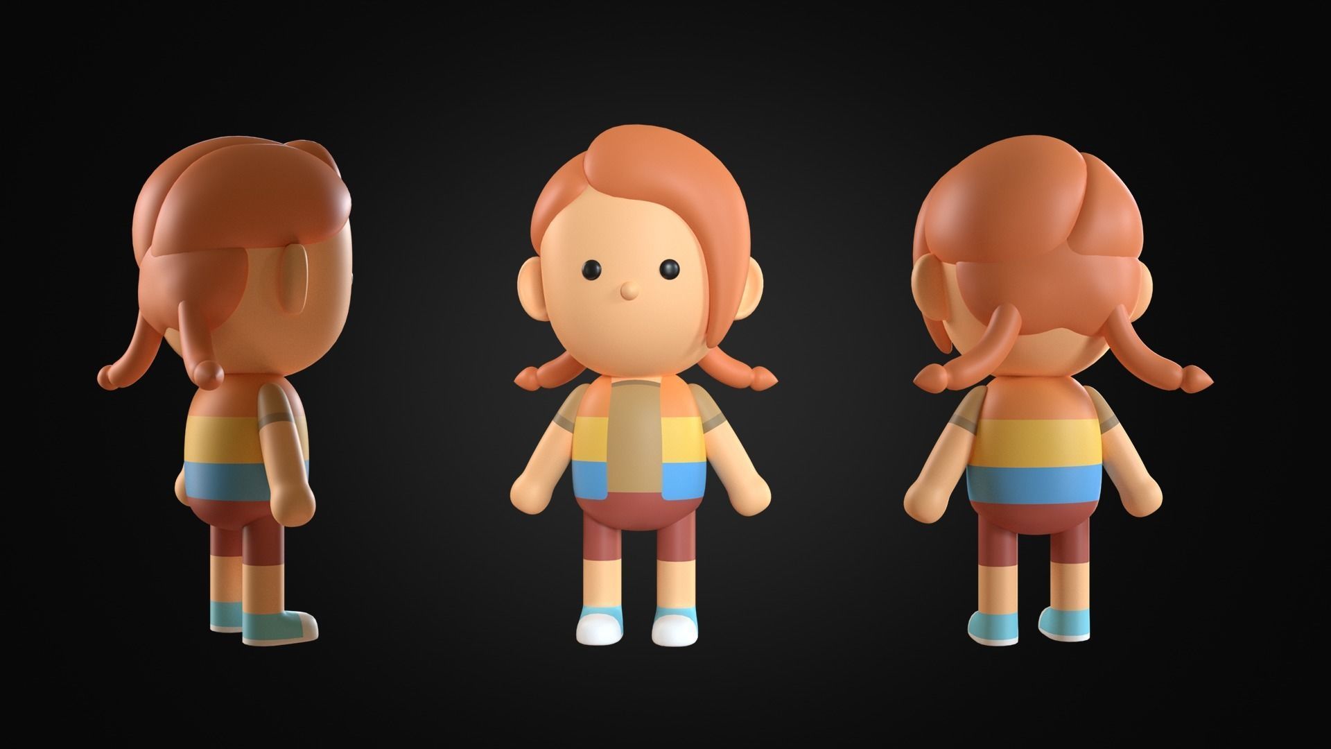 CARTOON CHARACTERS PACK 3D model animated rigged | CGTrader