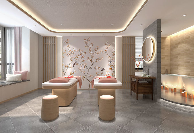 Chinese Style Spa 3d Model Cgtrader