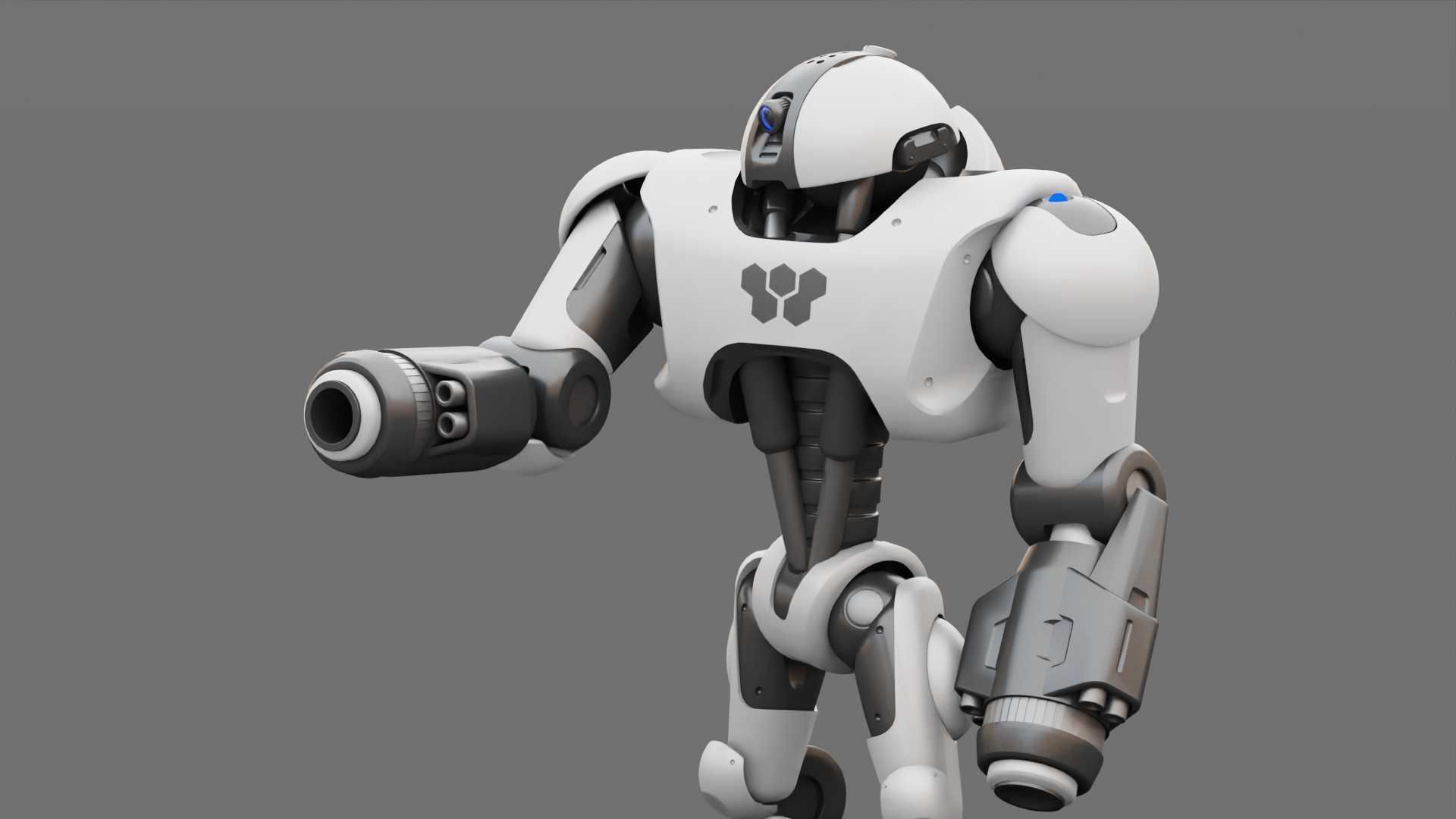 POLICE OFFICER BOT RIGGED 3D model rigged | CGTrader
