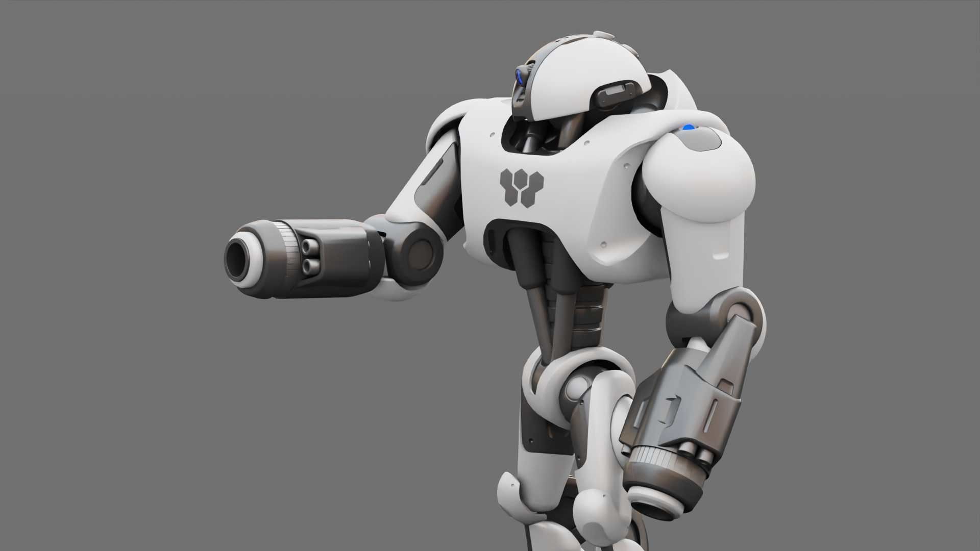 POLICE OFFICER BOT RIGGED 3D model rigged | CGTrader
