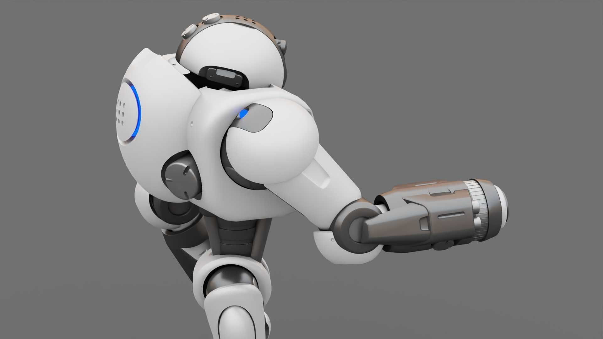 POLICE OFFICER BOT RIGGED 3D model rigged | CGTrader