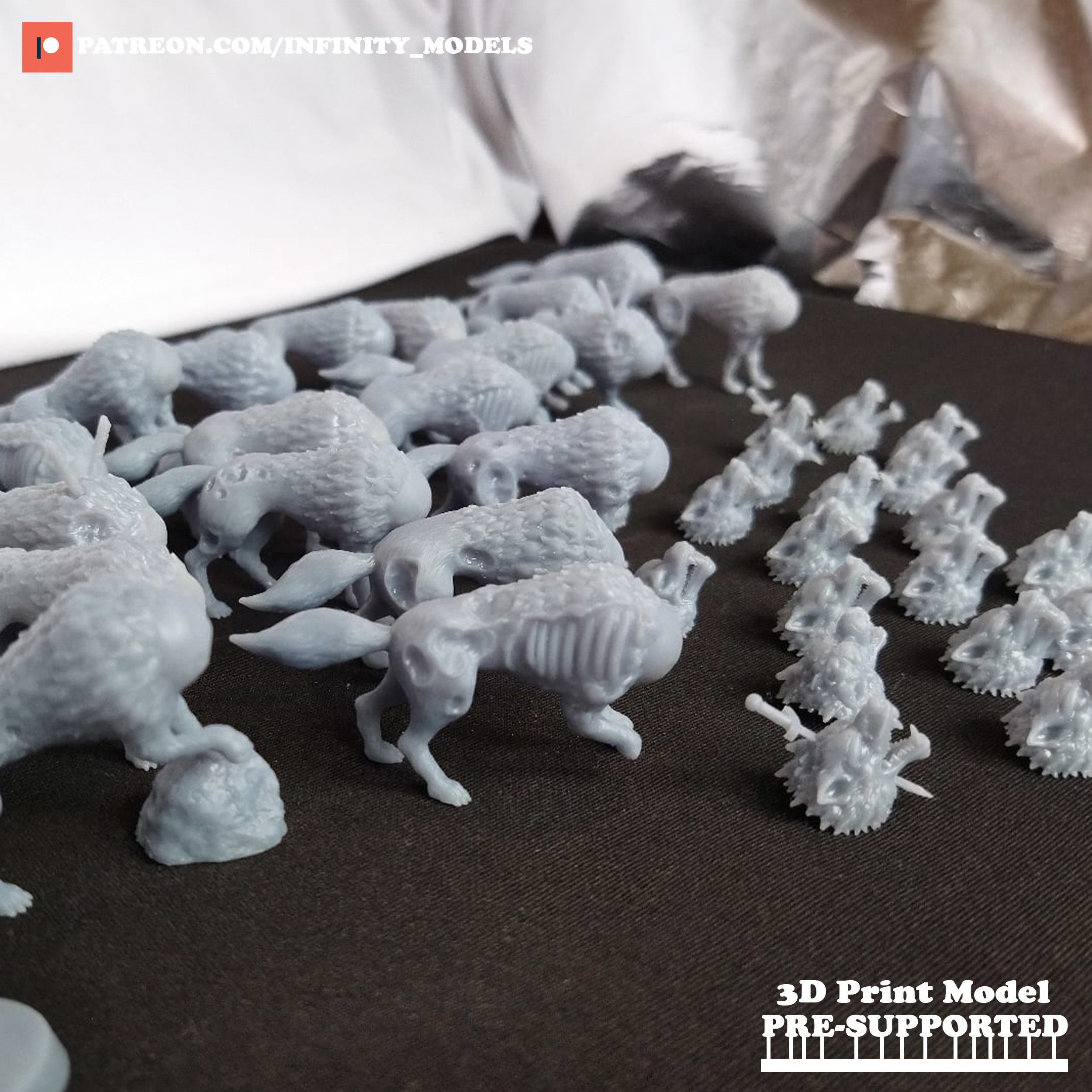 Dire Wolves 3D model 3D printable | CGTrader
