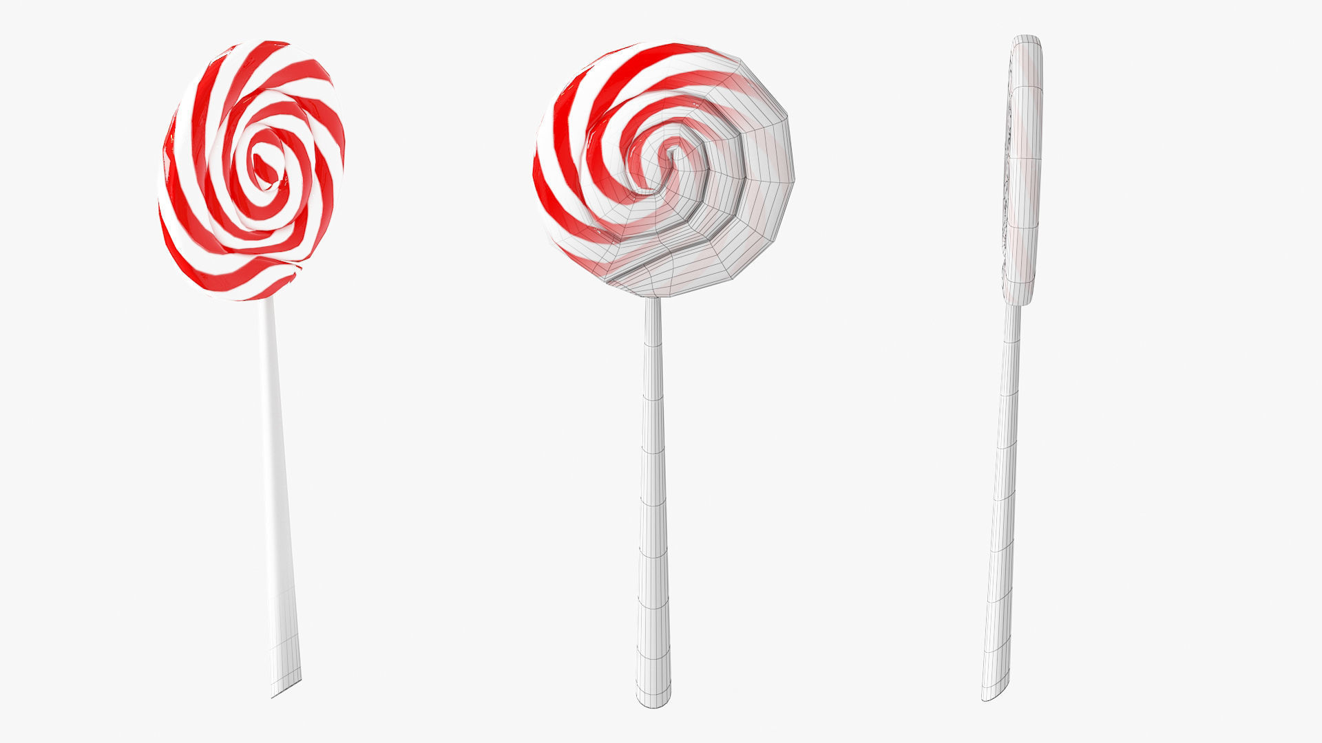 Swirl lollipop candy free VR / AR / low-poly 3D model | CGTrader