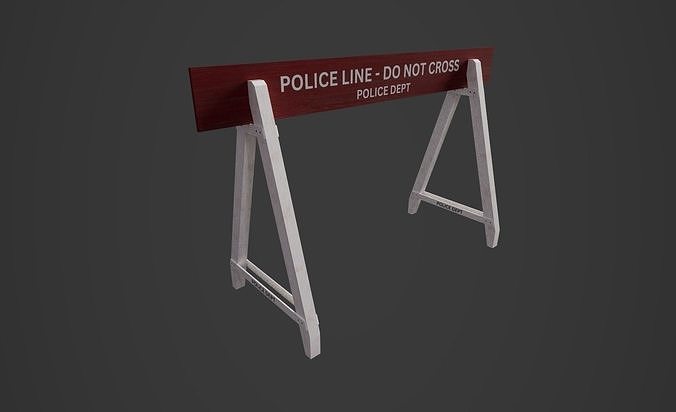 3D model Police Roadblock VR / AR / low-poly | CGTrader