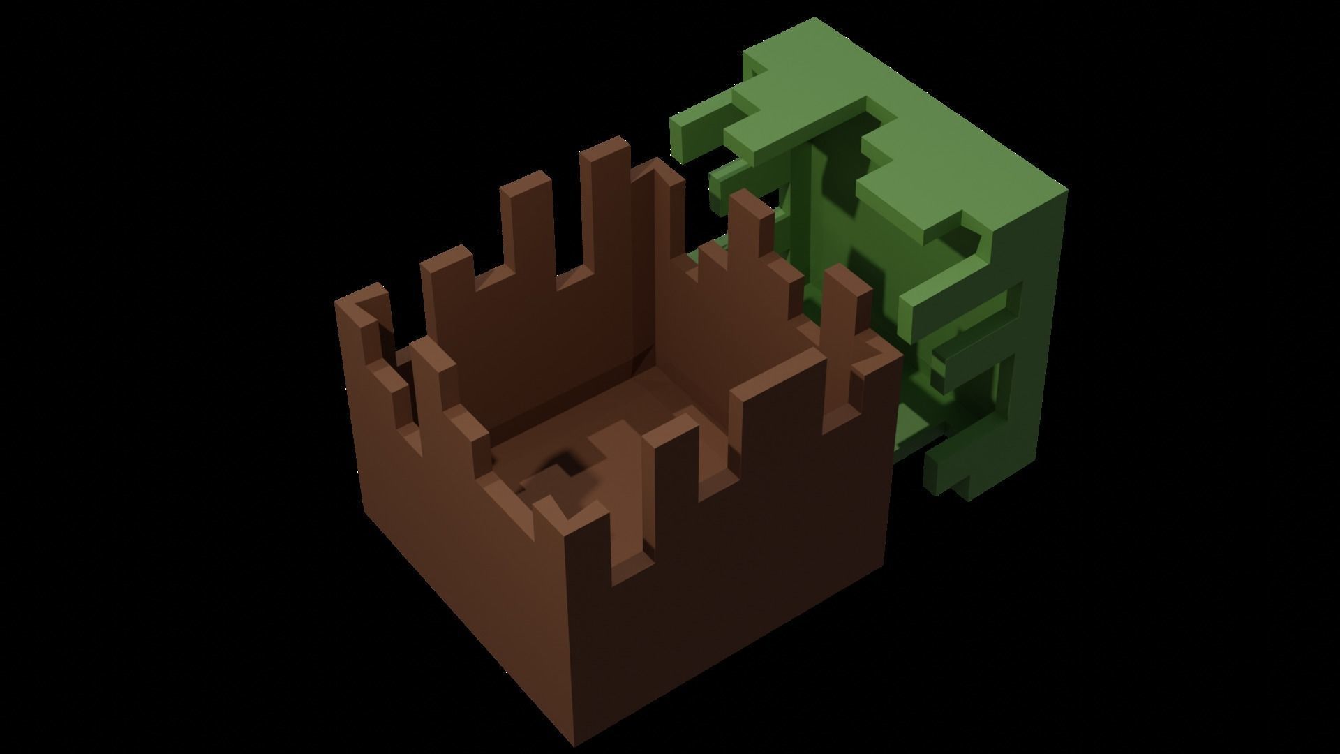 Minecraft Block Storage 3D model 3D printable | CGTrader