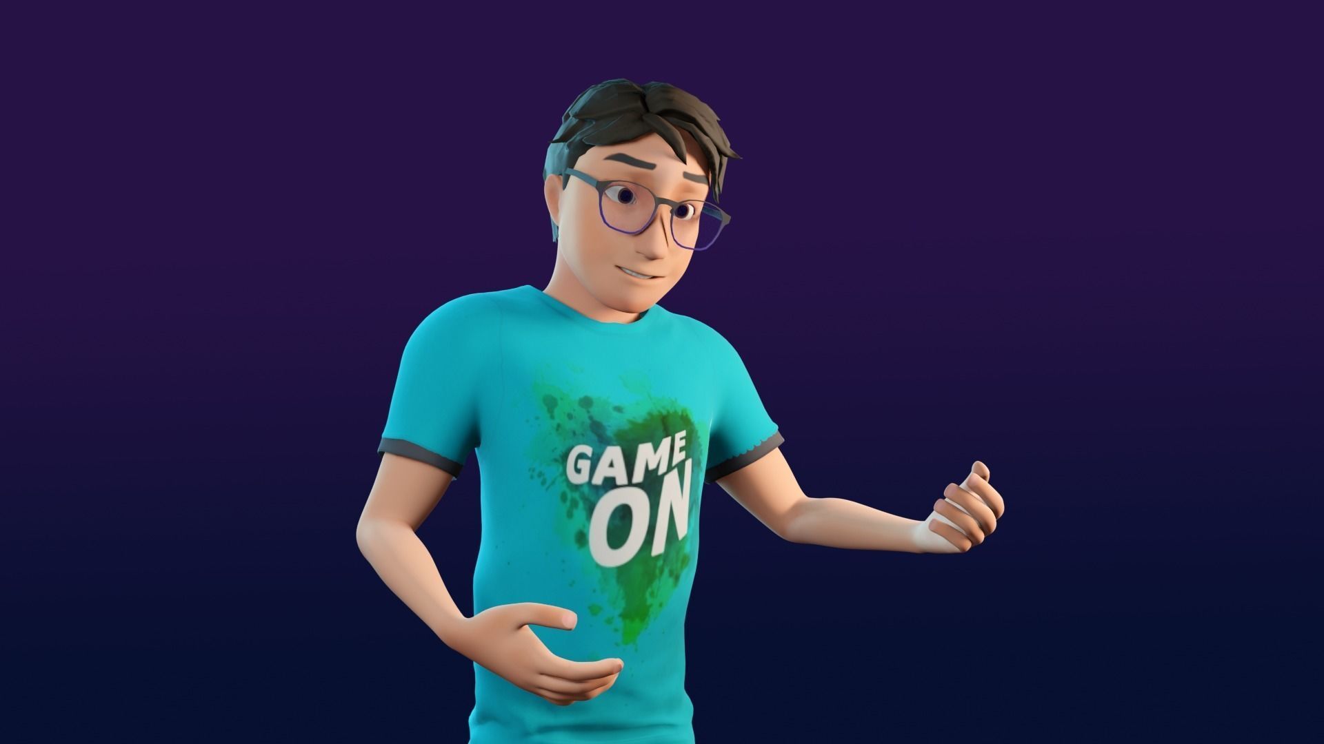 3D model Robert and Shiny Cartoon characters Rigged VR / AR / low-poly ...