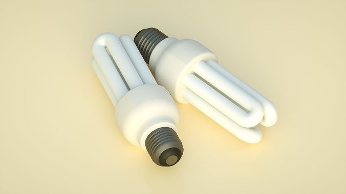 U-shaped energy-saving lamp light bulb lamp tube C4D model 3D model ...
