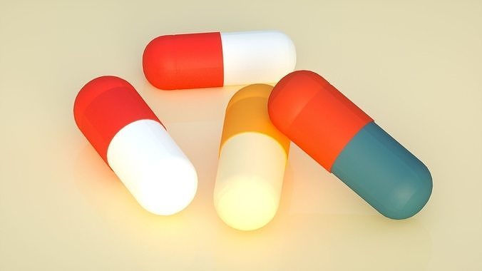 Pill Capsule Drug Drug C4D Model 3D model | CGTrader