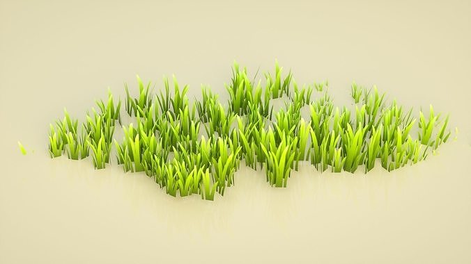 Cartoon grass green grass plant vegetation C4D model 3D model | CGTrader