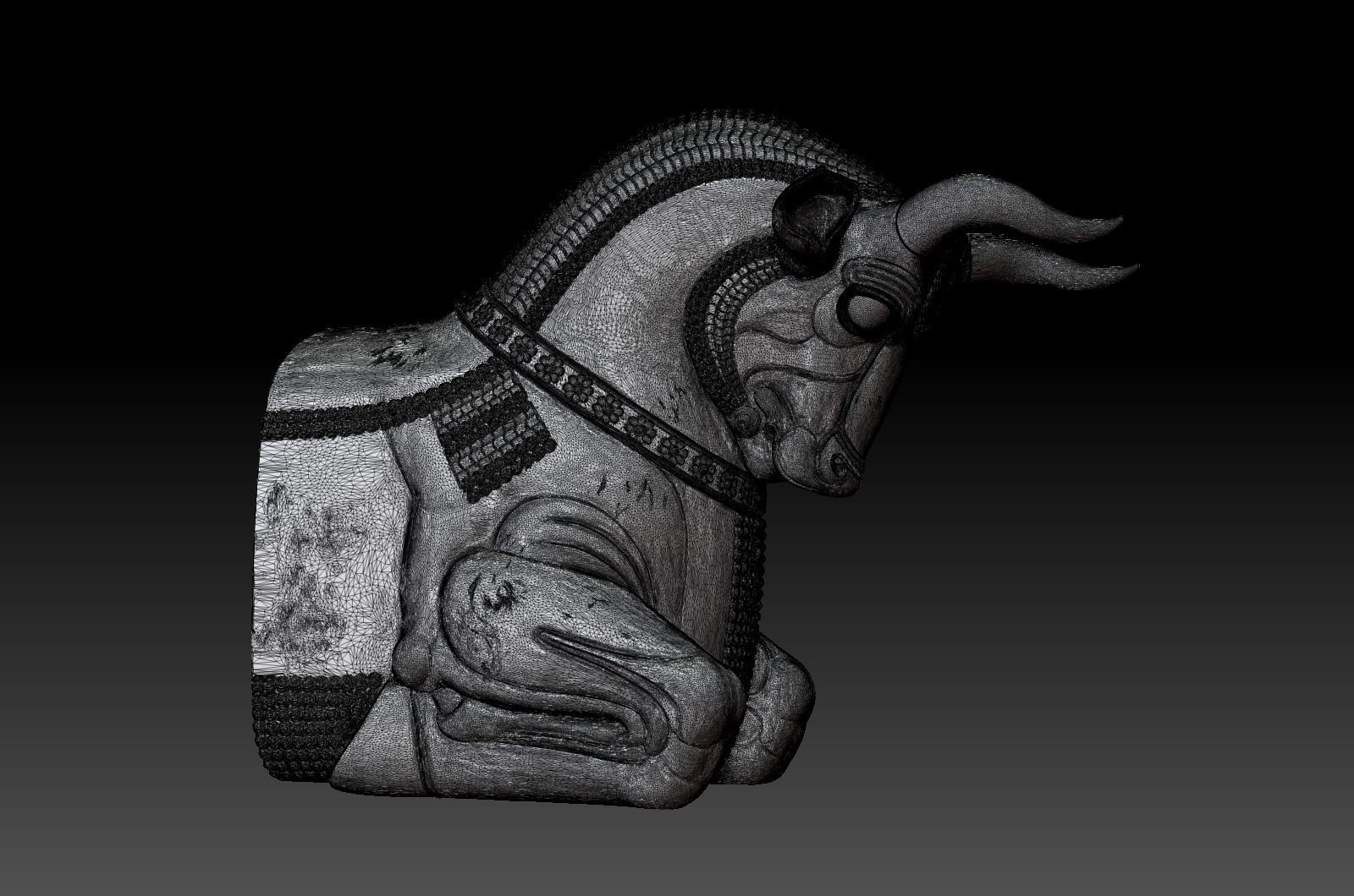 Mesopotamia Persepolis Sacred Bull Sculpture 3D model 3D printable ...