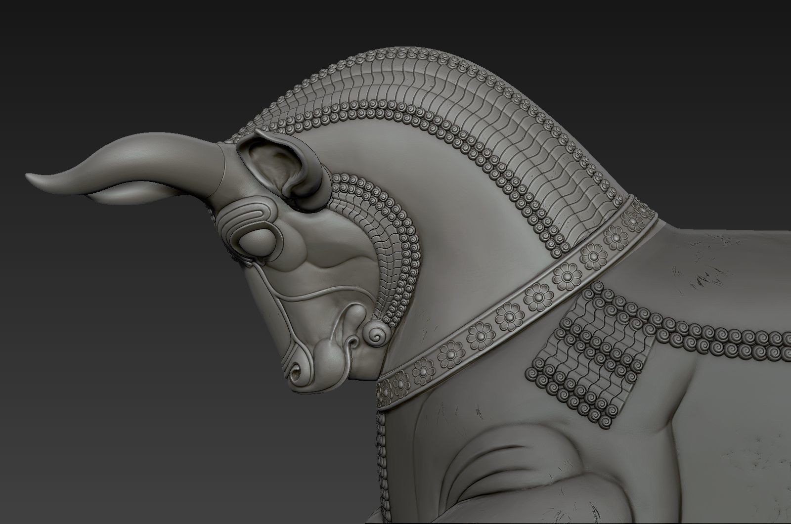 Mesopotamia Persepolis Sacred Bull Sculpture 3D model 3D printable ...