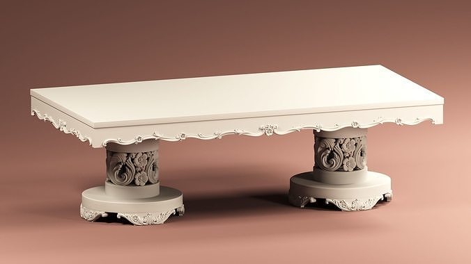 Classic Table 3d model 3D model | CGTrader