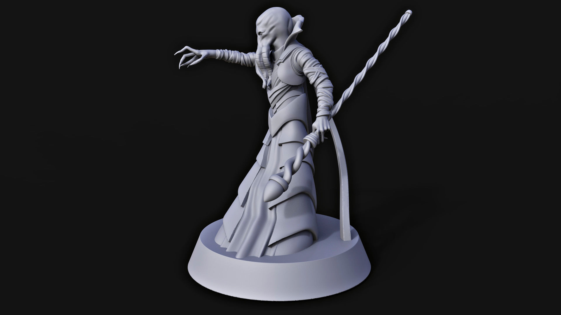 Mind Flayer Dungeons and Dragons Miniature 3D model 3D printable | CGTrader