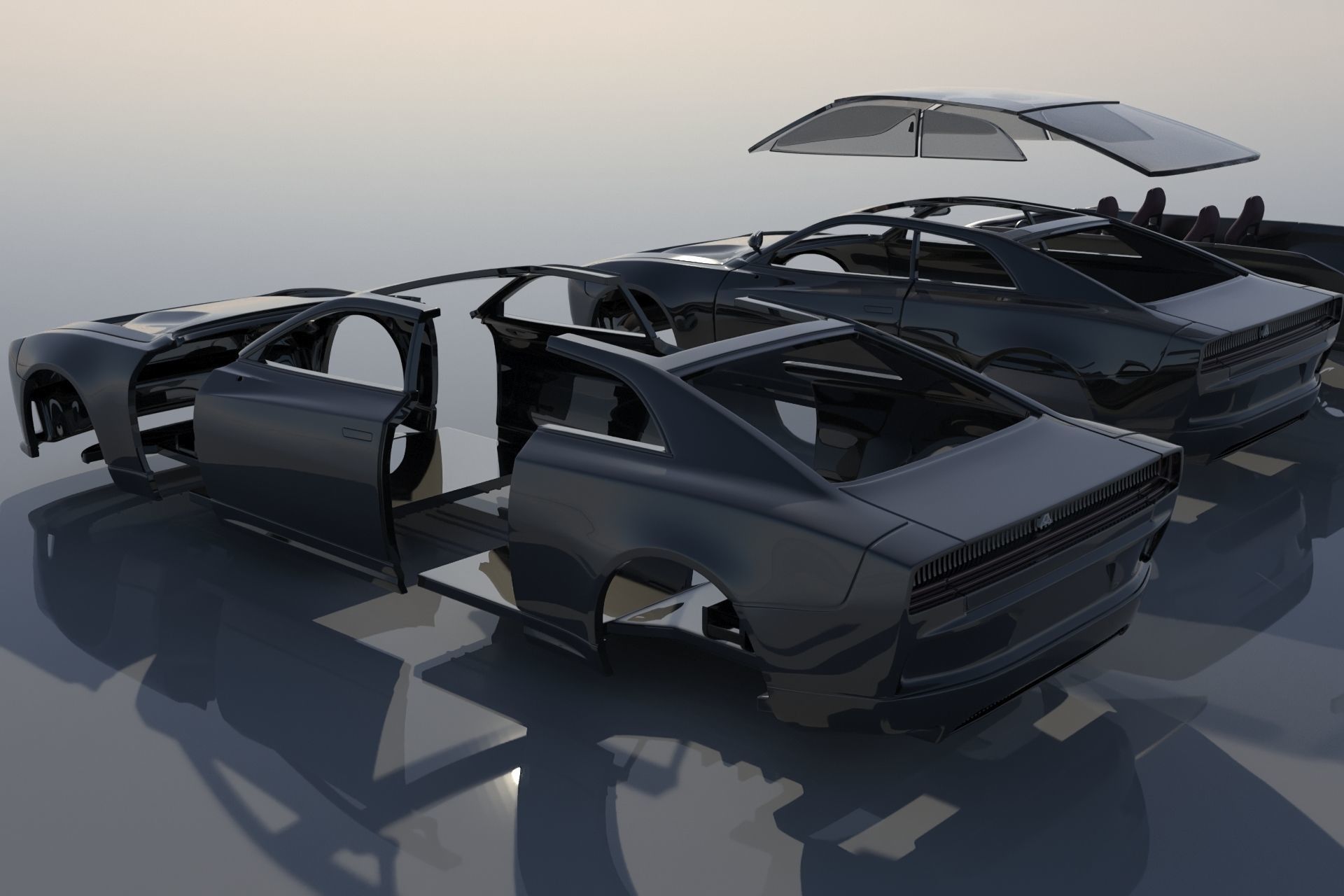 Dodge Charger EV 3D model 3D printable | CGTrader