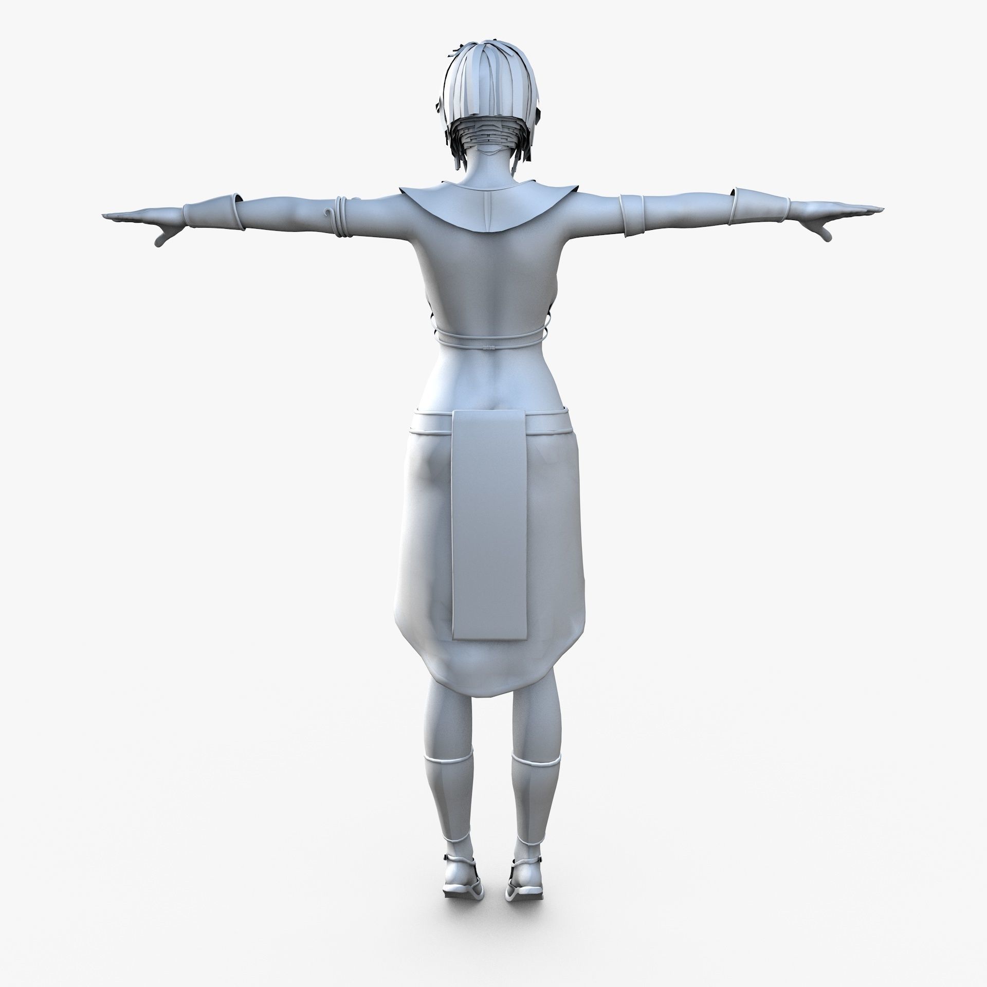 Egyptian Female Girl Character Farah 3D model rigged | CGTrader