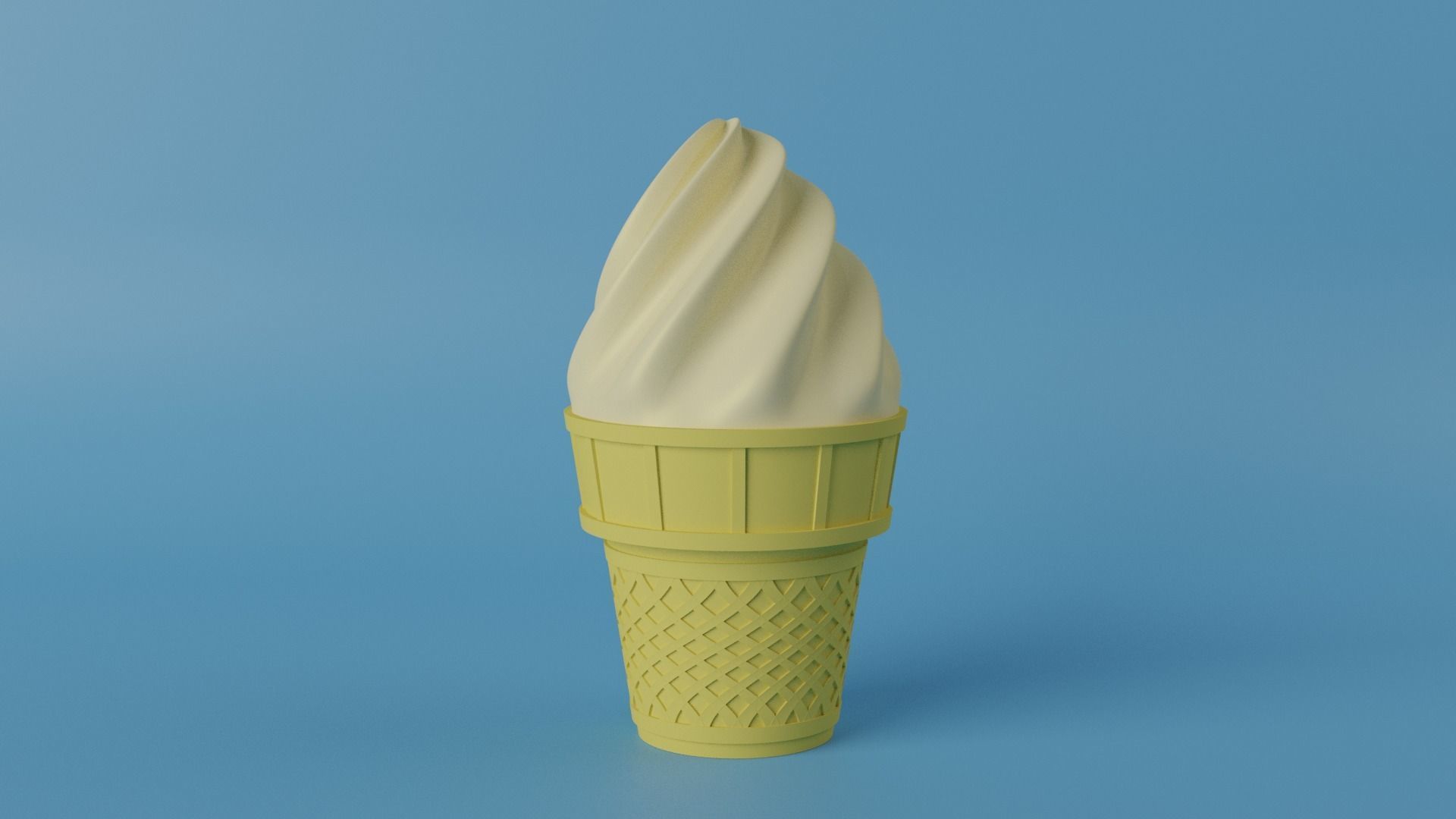 Vanilla Ice Cream 3D model | CGTrader