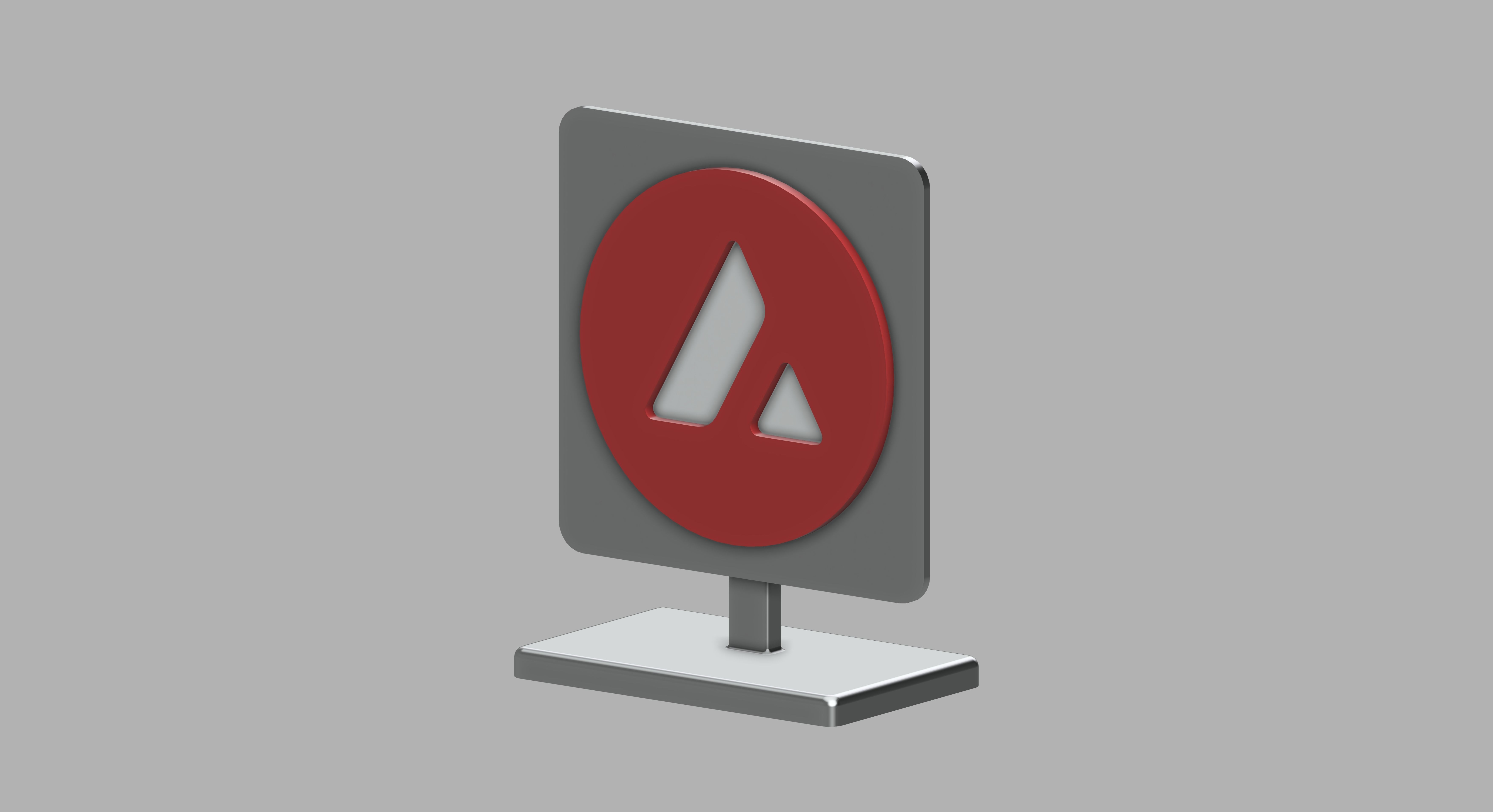 AVAX Logo Stand 3D model 3D printable | CGTrader